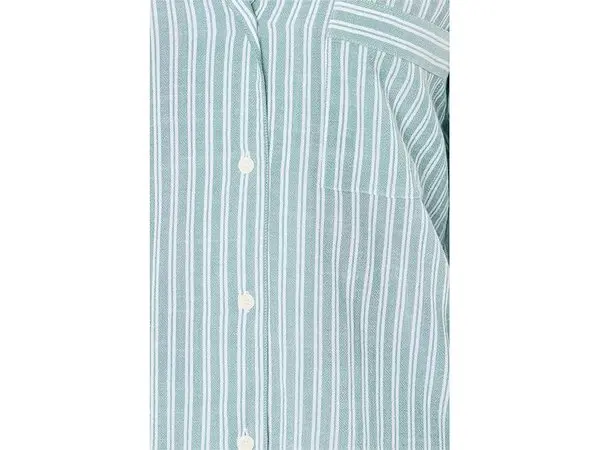 Eberjey Nautico Long Pj Set Pajama Sets Regatta Stripe Seagrass/white - Blue