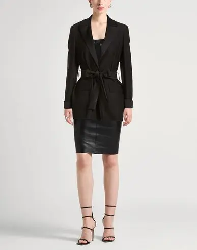 SILVIAN HEACH Crepe Blazer With Satin Trims And Belt