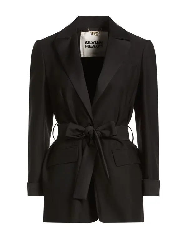 SILVIAN HEACH Crepe Blazer With Satin Trims And Belt