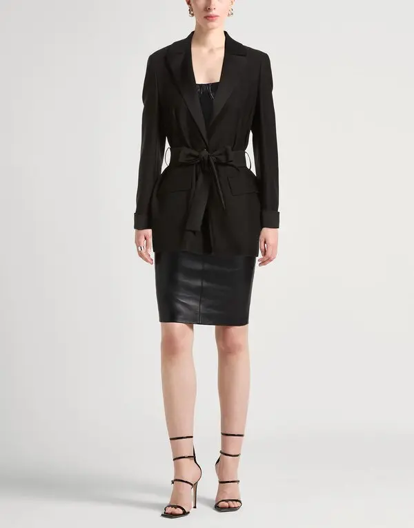 SILVIAN HEACH Crepe Blazer With Satin Trims And Belt