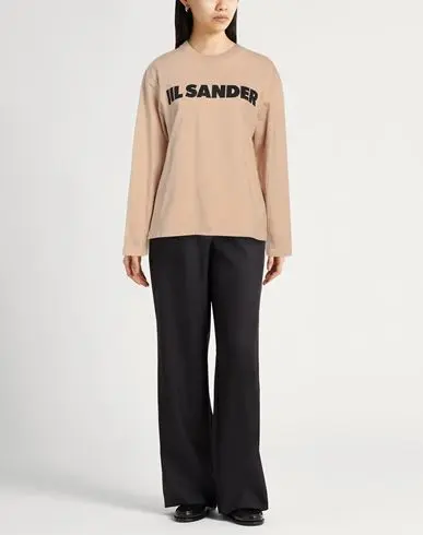 JIL SANDER Long Sleeve Crewneck T-shirt - Beige
