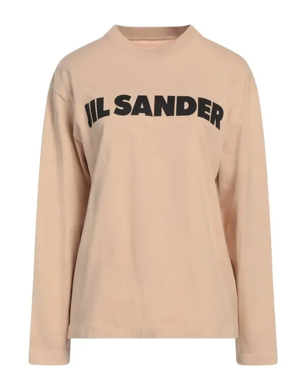 JIL SANDER Long Sleeve Crewneck T-shirt - Beige