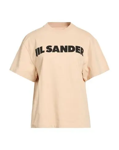 JIL SANDER Cotton T-shirt With Logo Print - Sand