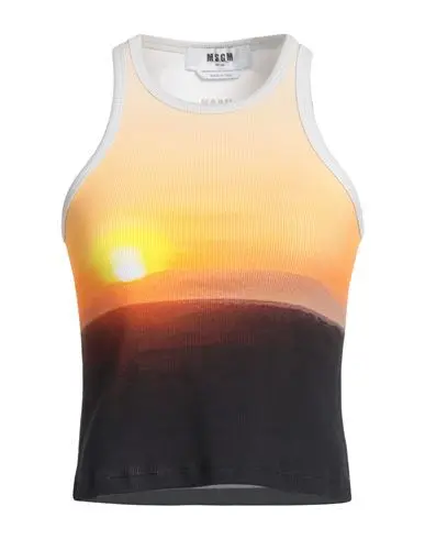 MSGM Tank Top Size Cotton, Elastane - Orange