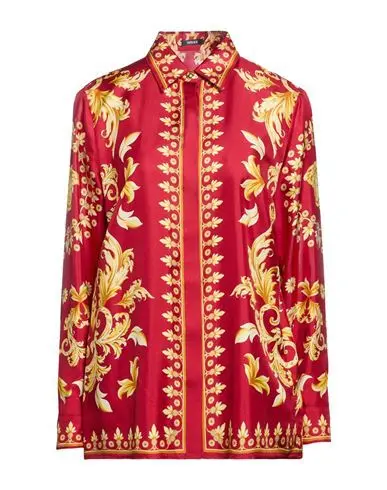 Versace Silk Printed Shirt - Red
