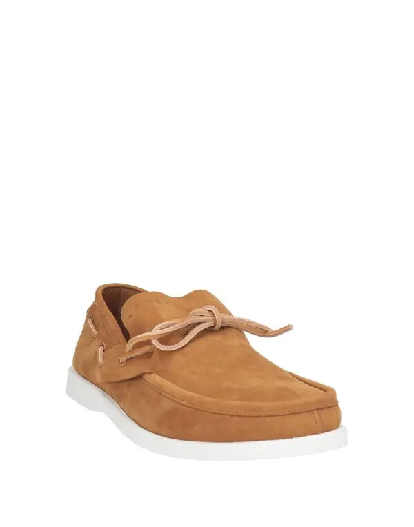 Marni Camel Leather Nubuck Loafers