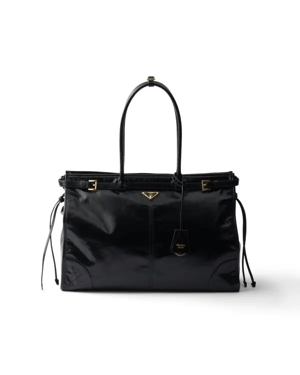 Prada Bonnie Extra-large Leather Bag - Black