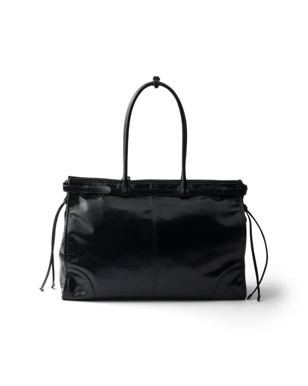 Prada Bonnie Extra-large Leather Bag - Black