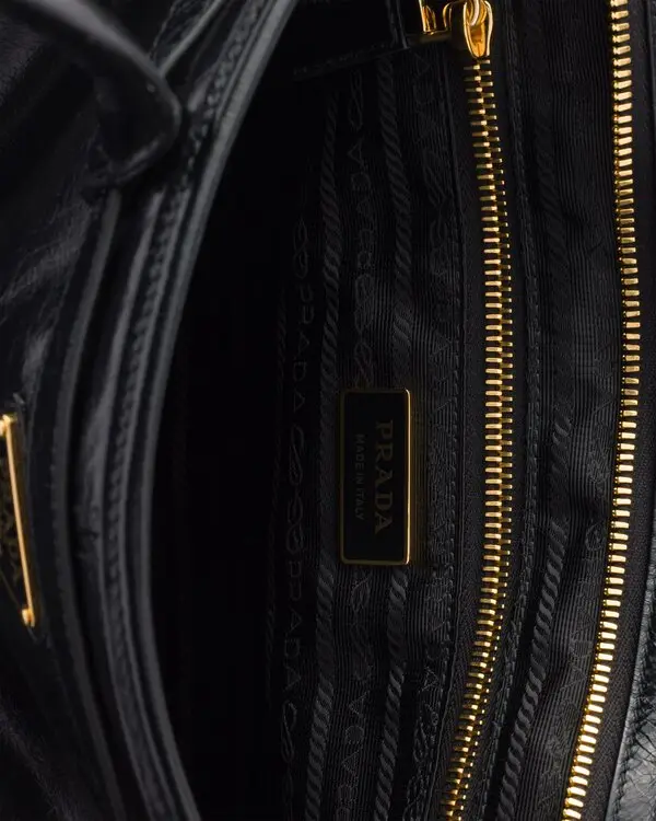 Prada Bonnie Extra-large Leather Bag - Black
