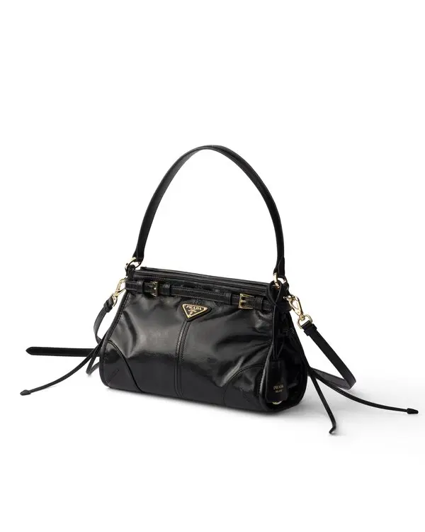 Prada Bonnie Small Leather Handbag - Black