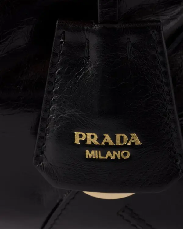 Prada Bonnie Small Leather Handbag - Black