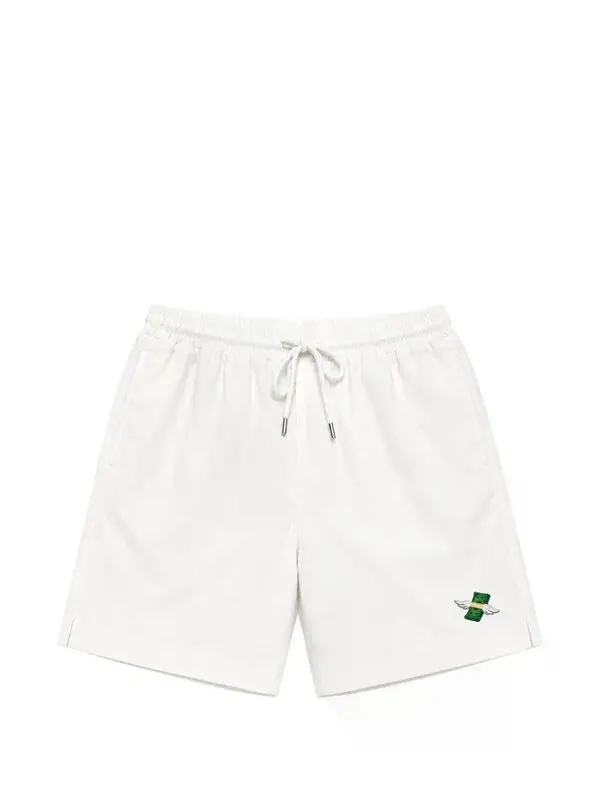 ALBERTO BRESCI Embroidered Drawstring Shorts - White