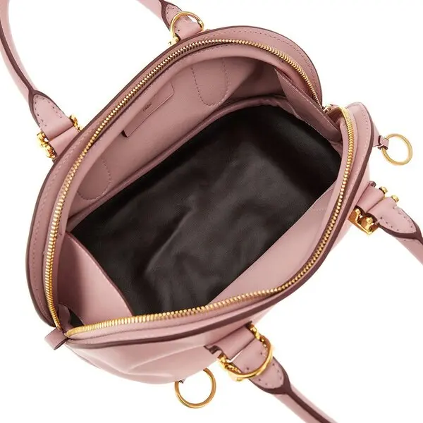 Balenciaga Leather Mini Bowling Bag - Pink