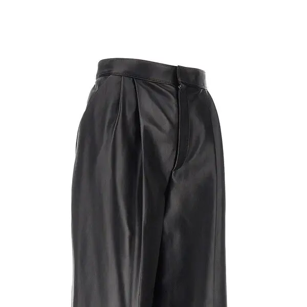 Bottega Veneta Nappa Leather Wide Leg Pants
