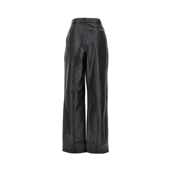 Bottega Veneta Nappa Leather Wide Leg Pants
