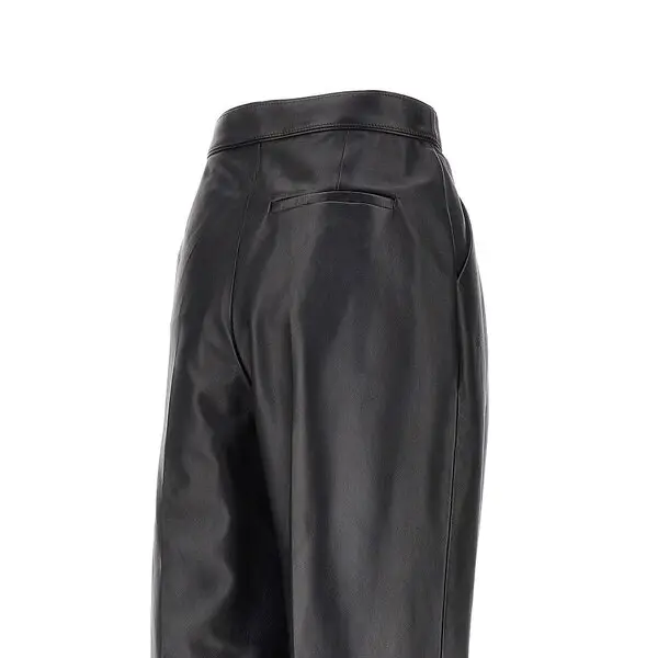 Bottega Veneta Nappa Leather Wide Leg Pants