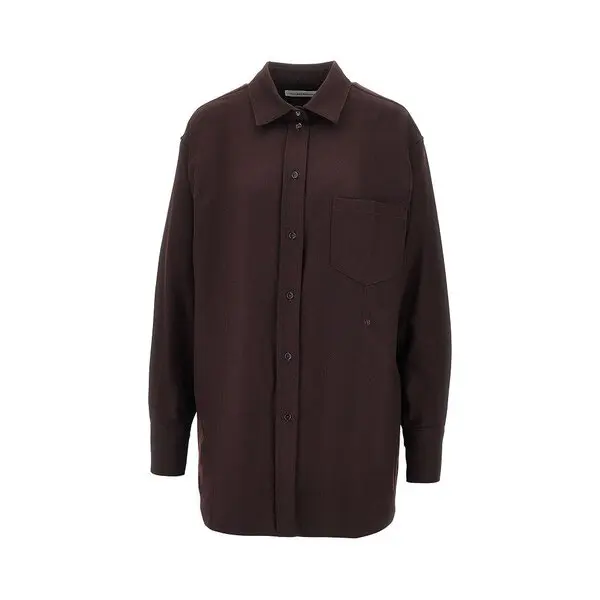 Victoria Beckham Wool Flannel Shirt - Red