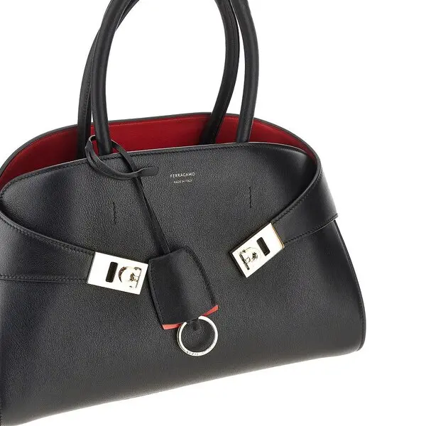 FERRAGAMO Leather Medium 'hug' Bag