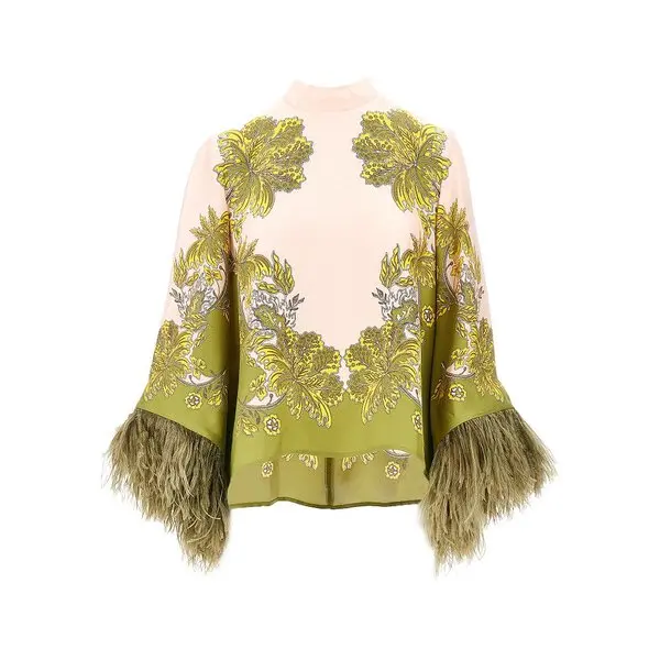 La DoubleJ Make An Exit' Silk Twill Top - Multicolor