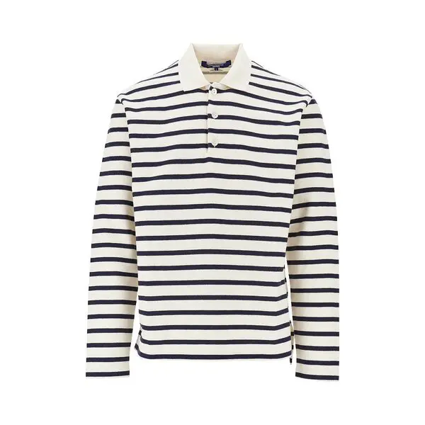 Junya Watanabe Triped Interlock Jerey Polo Hirt - Multicolor