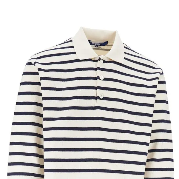 Junya Watanabe Triped Interlock Jerey Polo Hirt