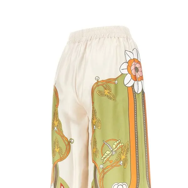 La DoubleJ Printed Silk Palazzo Pants