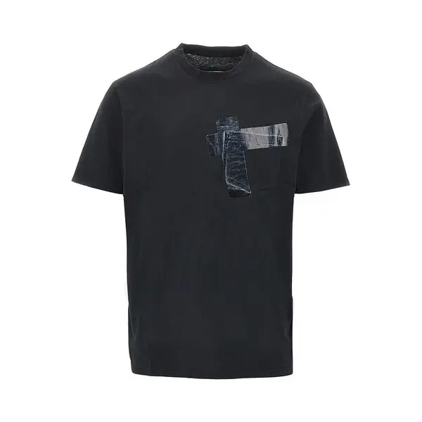 MAISON MARGIELA Taped Cotton T-hirt - Black