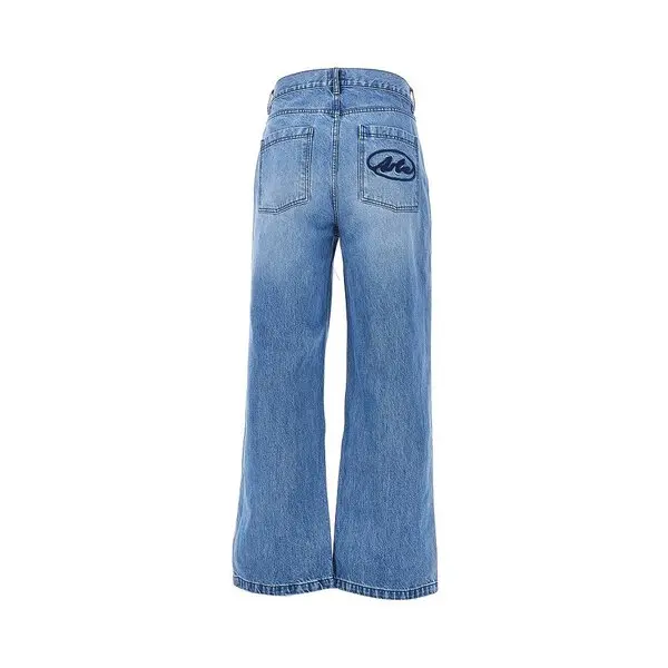 ARTE Circle Logo Embroidery Relaxed Fit Jeans