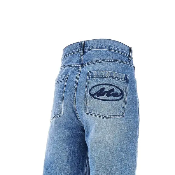 ARTE Circle Logo Embroidery Relaxed Fit Jeans