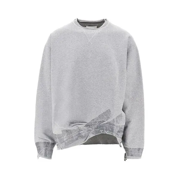 MAISON MARGIELA Taped Crewneck Weathirt - Grey