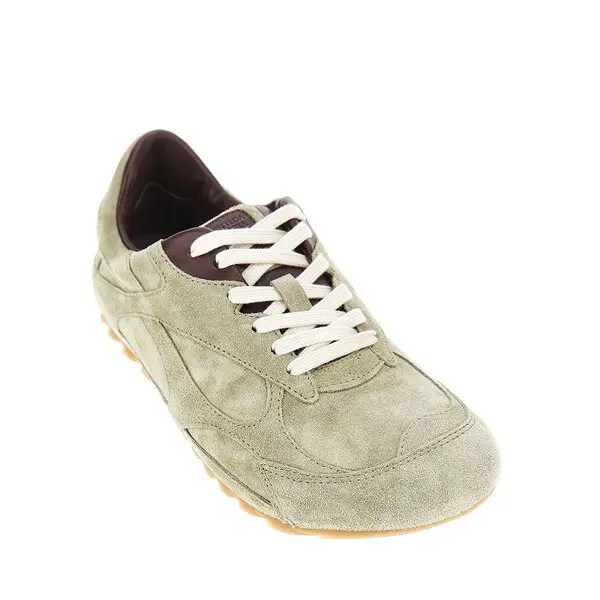 Bottega Veneta Orbit Flash Suede Leather Sneakers - Green