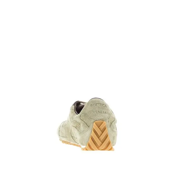 Bottega Veneta Orbit Flash Suede Leather Sneakers - Green