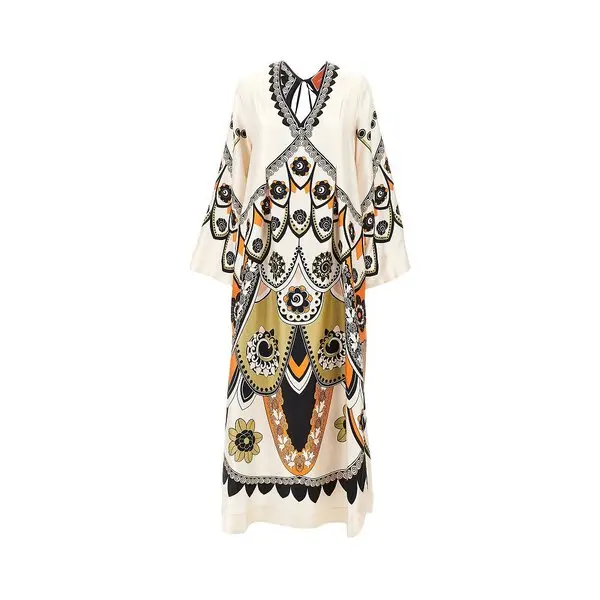 La DoubleJ Printed Silk Maxi Dress - Multicolor