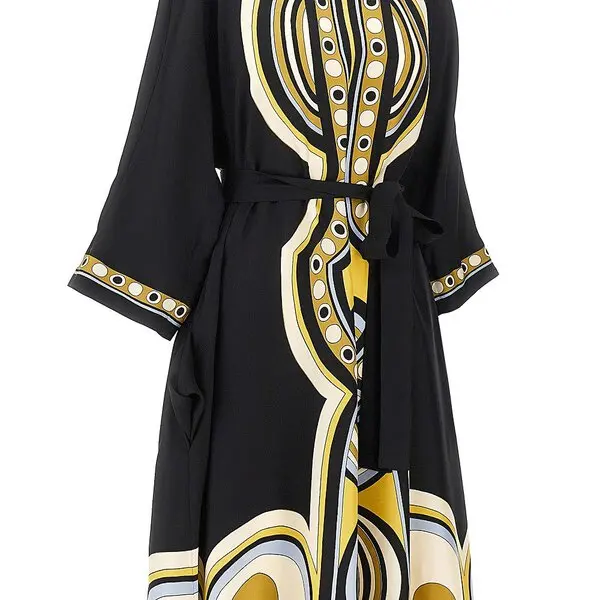 La DoubleJ Printed Silk Sanctuary Placéé Long Dress - Multicolor