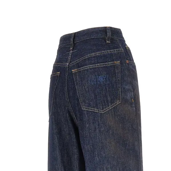 MAISON MARGIELA Used Effect Wide Leg Jeans
