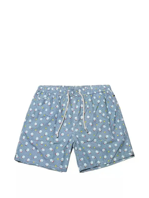 MC2 SAINT BARTH Gingham Print Swim Shorts