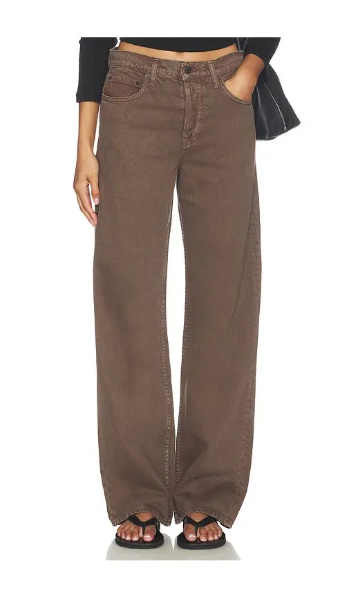 GRLFRND Bella Low Rise Boyfriend In Brown - Brownstone