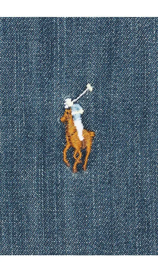 Polo Ralph Lauren Sport Shirt In Blue - Denim