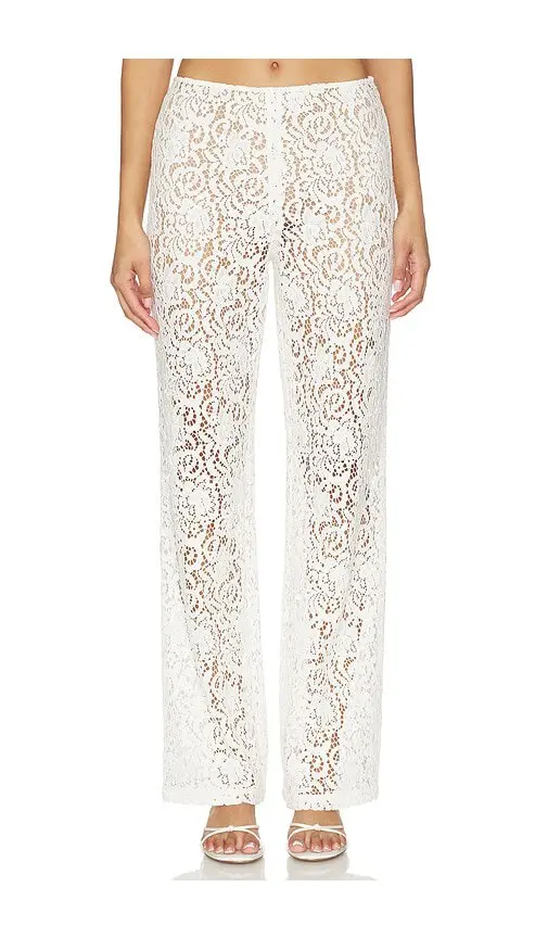 STONE COLD FOX Arlo Lace Trousers - Ivory