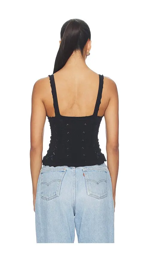 Free People So Soft Femme Square Neck Cami - Black
