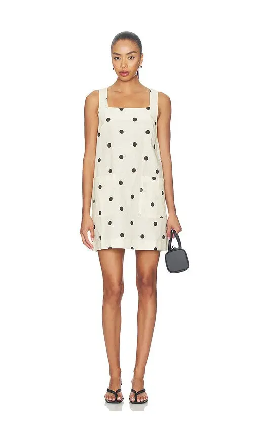 Blanknyc Polka Dot Mini Dress In Cream - First Love