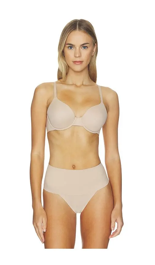Spanx Supersmooth Brava Lightly Lined Bra In Taupe - Chai