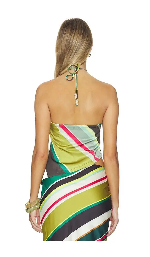 SEVEN WONDERS Asymmetrical Hem Halter Top