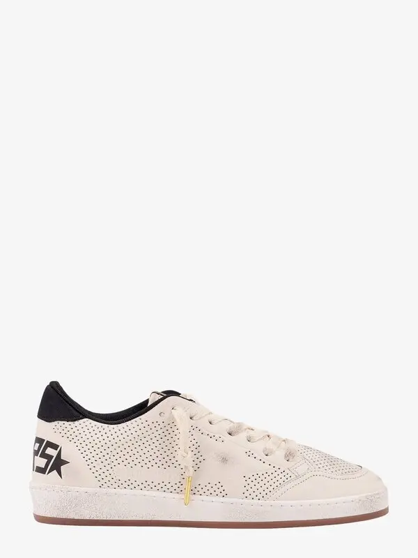 GOLDEN GOOSE Ball Star Perforated Leather Low Top Sneakers - White