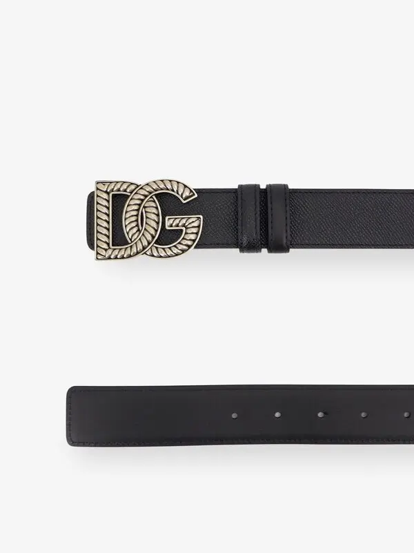 Dolce & Gabbana Dg Logo Leather Belt