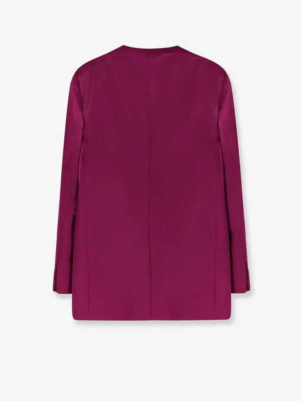 Alberta Ferretti Double-breasted Satin Blazer
