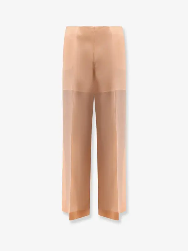 Alberta Ferretti Silk Trousers - Orange