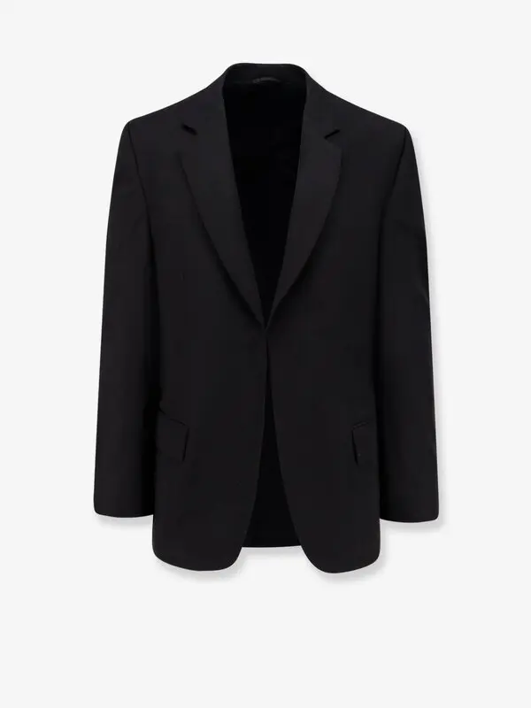 Balenciaga Wool Blazer With Modal Insert - Black