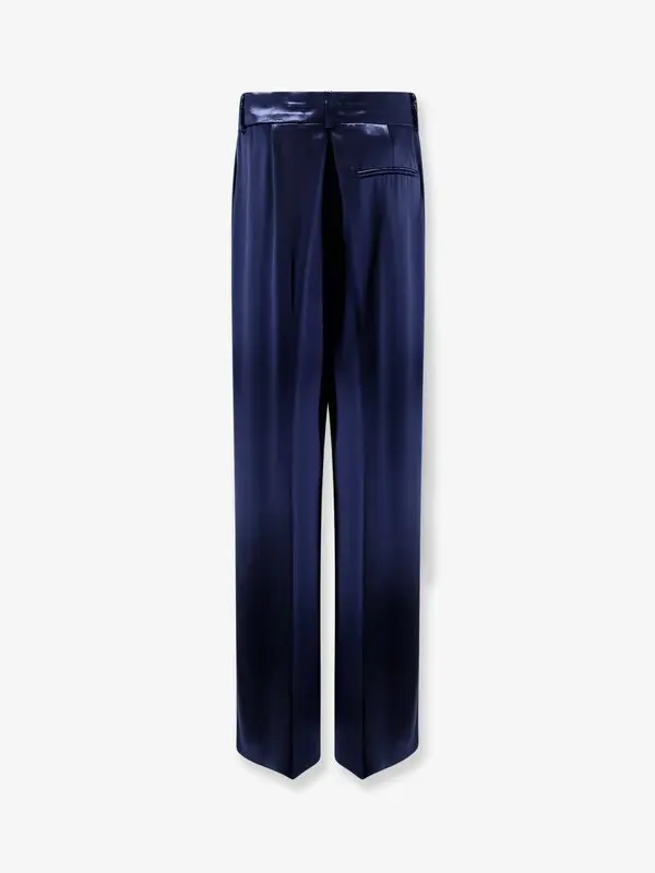 Alberta Ferretti Satin Wide Leg Trousers
