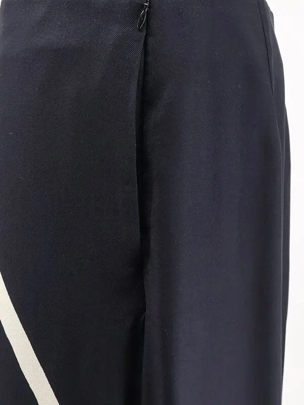 Alberta Ferretti Viscose Wide Leg Trousers With Bicolor Print